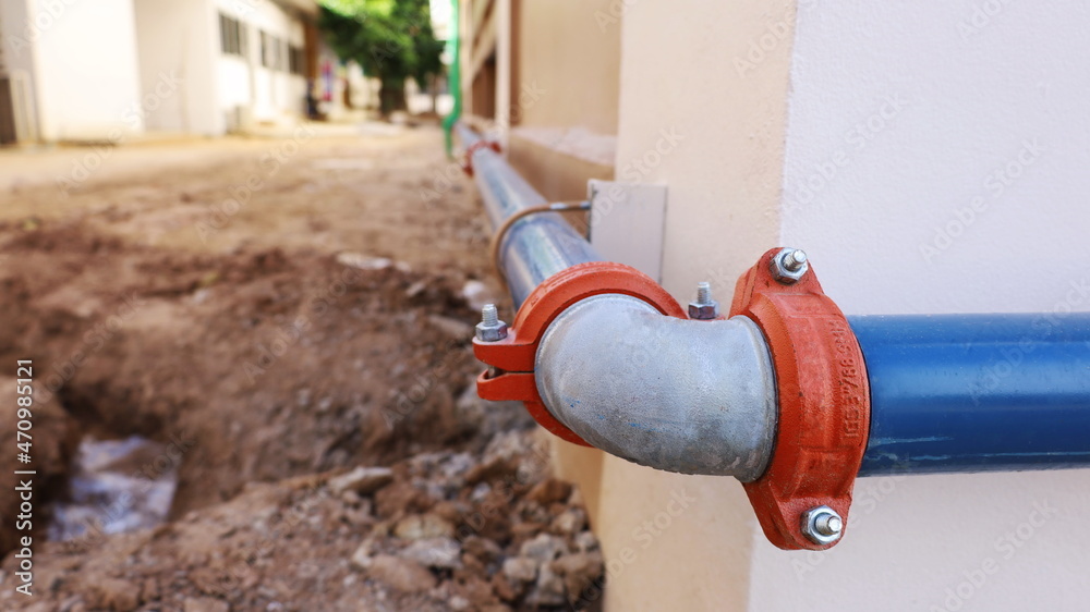 Fotografia do Stock: Elbows of plumbing pipes. Syler-type plumbing ...