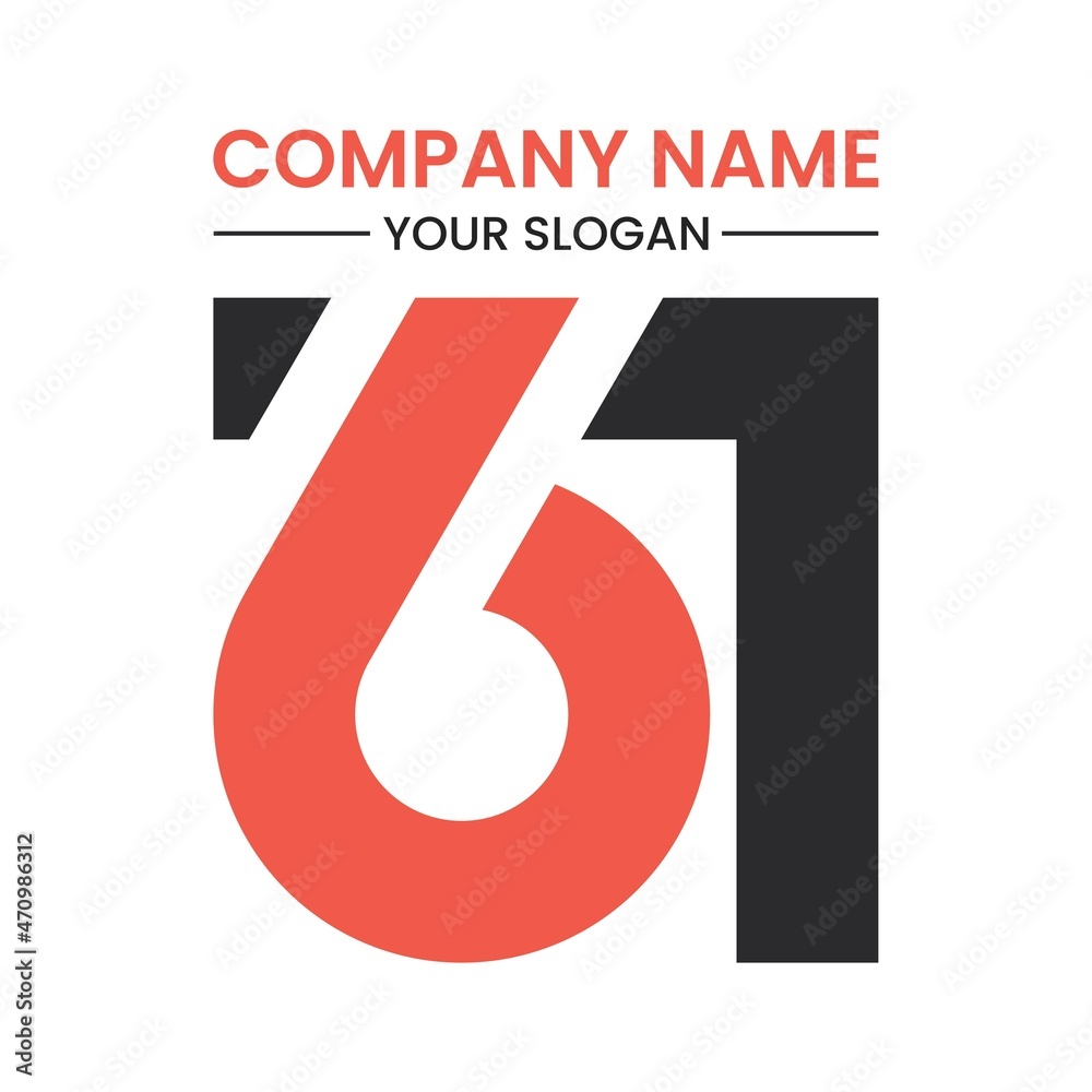 logo number 61 Stock Vector | Adobe Stock