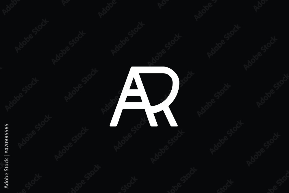 Special Unique Initial AR logo and RA logo design. AR Letter Minimal ...