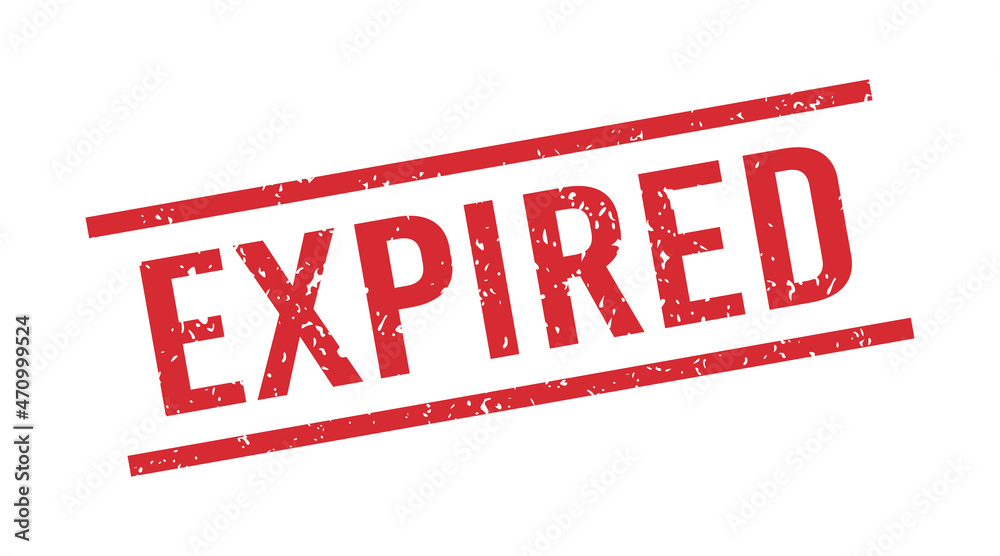 Red grunge expired rubber stamp. Expiration date stamp. Grunge vintage ...
