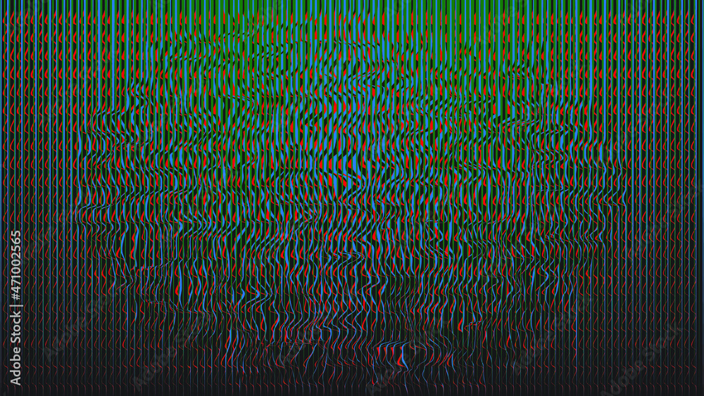 Glitch distorted geometric background . Modern art design . Noise ...