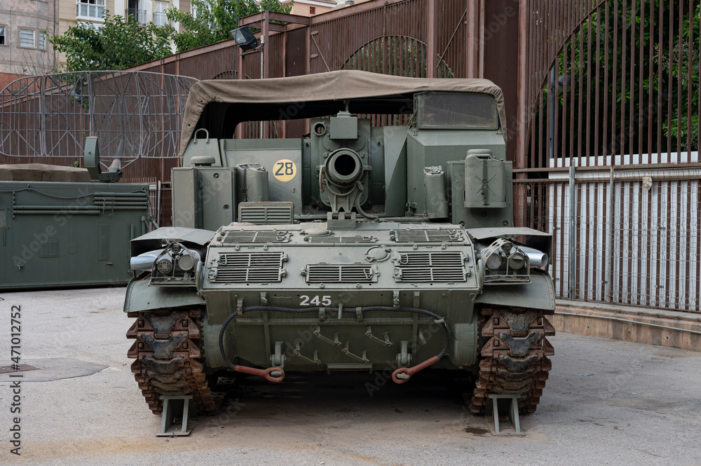 Offensive military vehicle, M-44 model self-propelling howitzer Stock ...