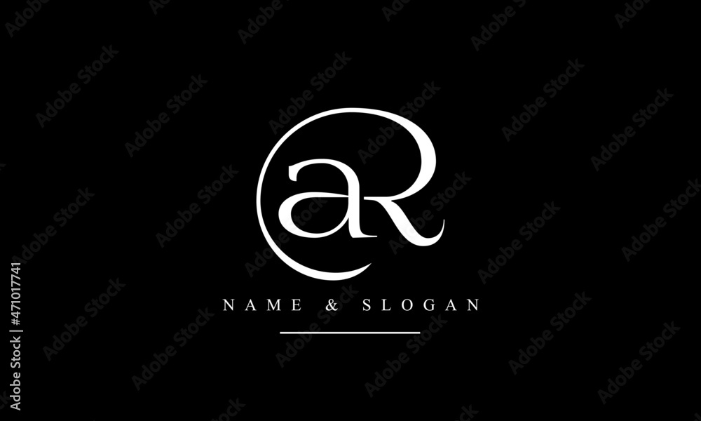 Vetor de RA, AR, R, A abstract letters logo monogram do Stock | Adobe Stock