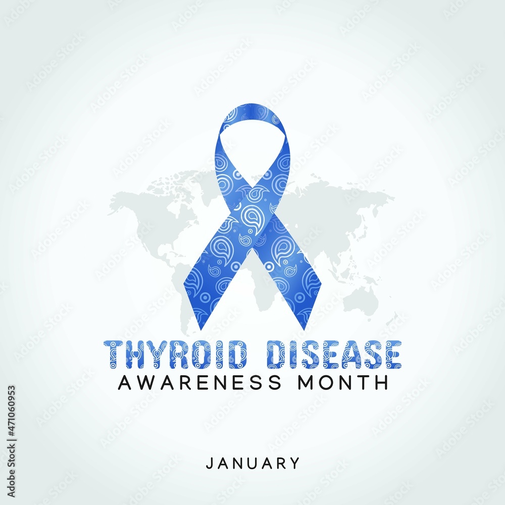 vector graphic of thyroid disease awareness month good for thyroid ...