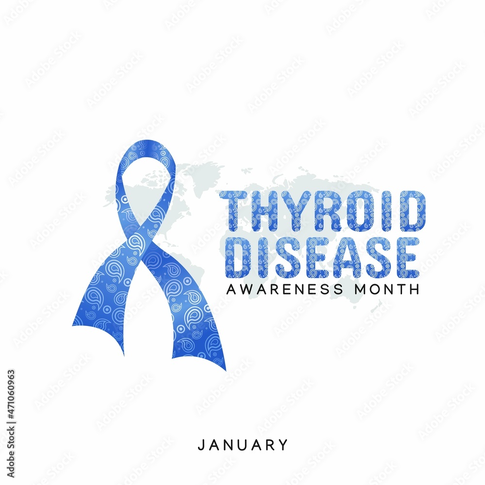 vector graphic of thyroid disease awareness month good for thyroid ...
