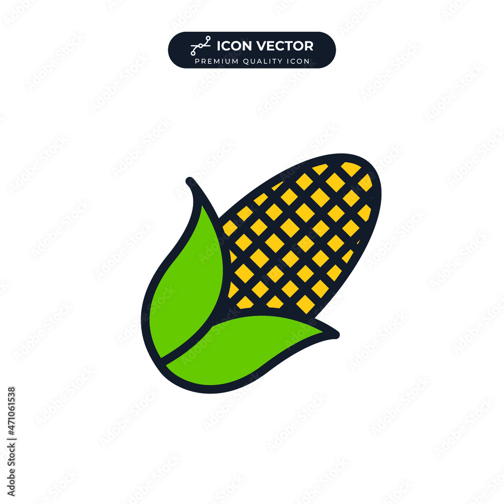 corn icon symbol template for graphic and web design collection logo ...