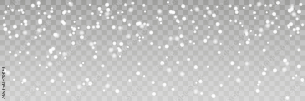 Falling Christmas Shining transparent beautiful, little snow isolated ...