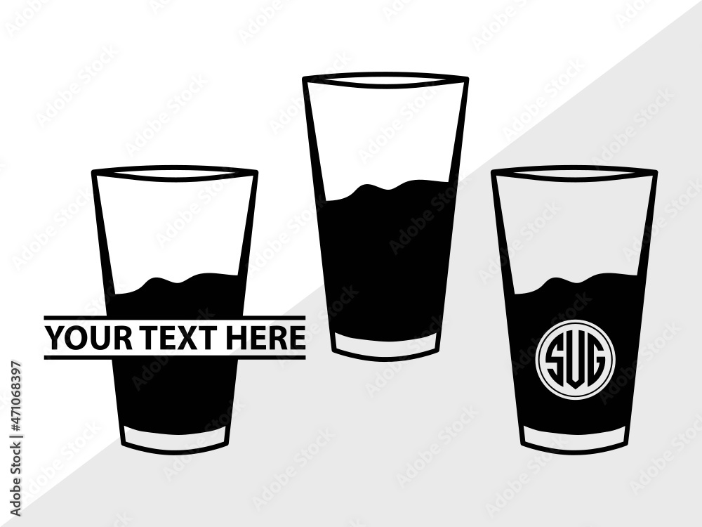Jug With Glass Monogram SVG | Jug Svg | Pitcher Svg | Water Pitcher Svg ...