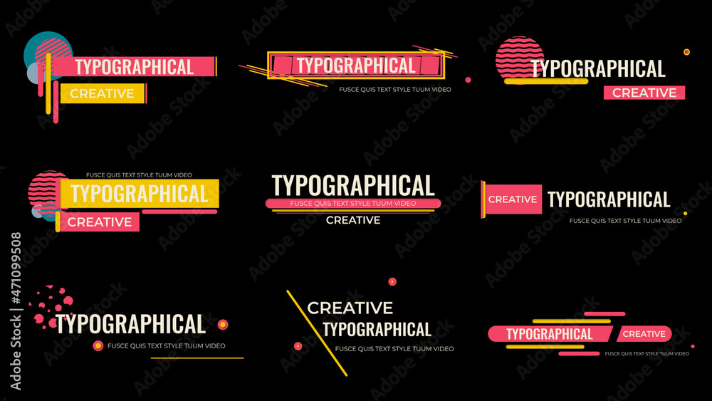 Colorful Lines Lower Thirds Stock Template | Adobe Stock