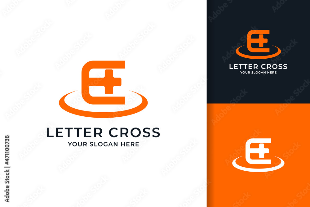 cross letter E logo for business medical hospital care wellness Stock ...