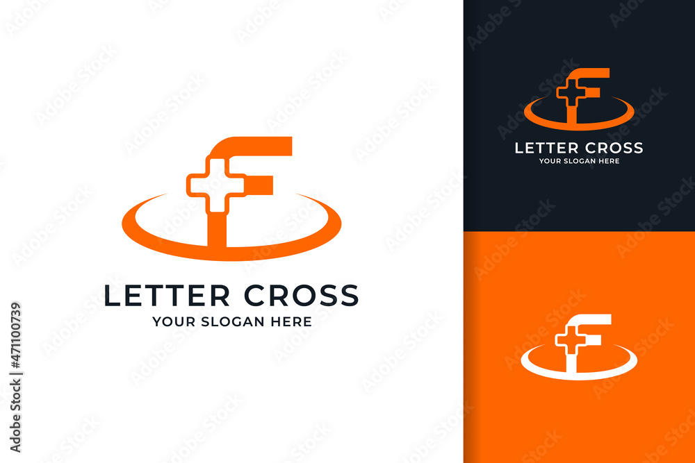 cross letter F logo for business medical hospital care wellness Stock ...
