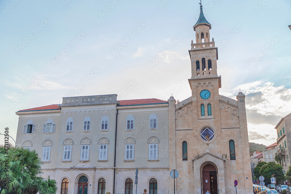 Crkva i samostan sv. Frane - Split Catholic church -Croatia. Stock ...