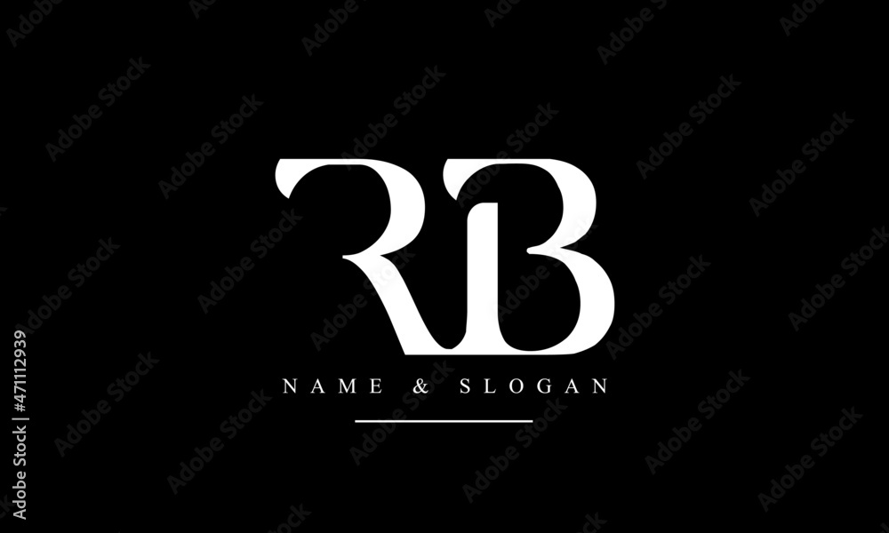 RB, BR, R, B abstract letters logo monogram Stock Vector | Adobe Stock