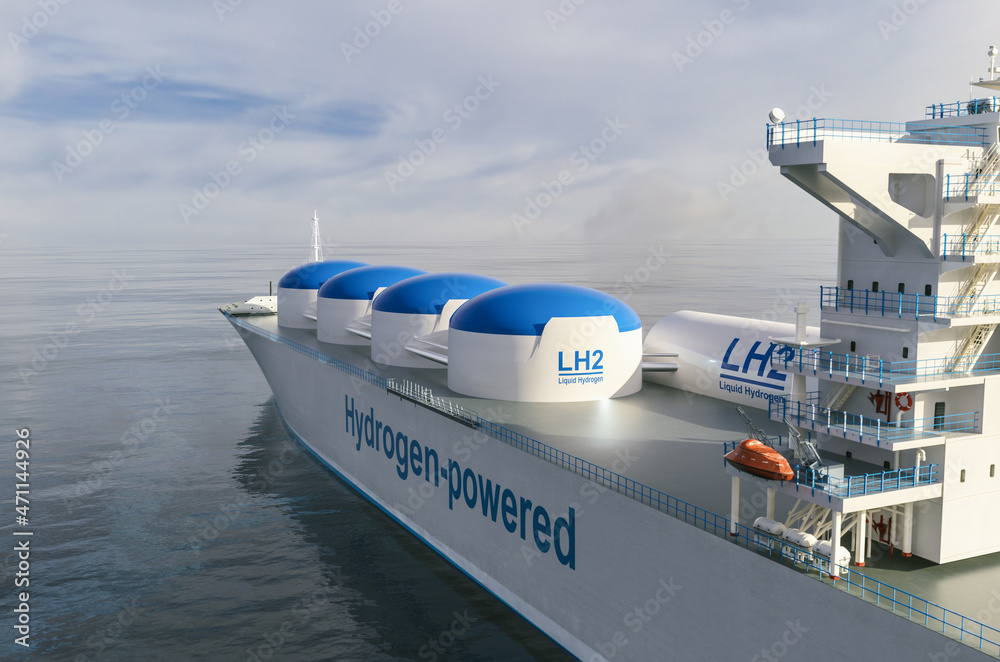 Liqiud Hydrogen renewable energy in vessel - LH2 hydrogen gas for clean ...