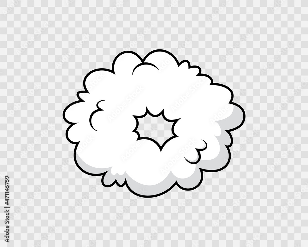 Comic cloud. Speech bubble in pop art style. Speed effect balloon ...