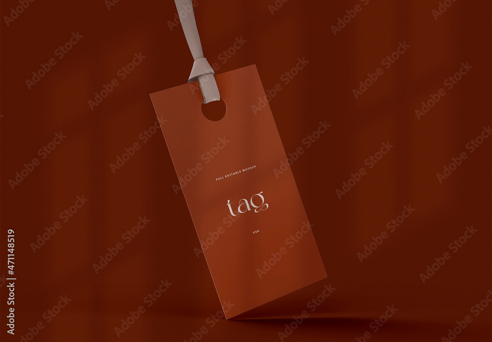 3D Hanging Label Tag Mockup Stock Template | Adobe Stock