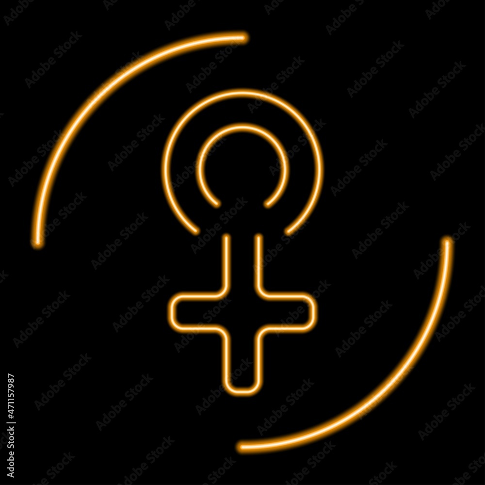 venus symbol neon sign, modern glowing banner design, colorful modern ...