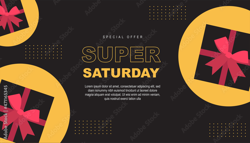 Super Saturday Sale banner. One day deal, special offer, big sale ...