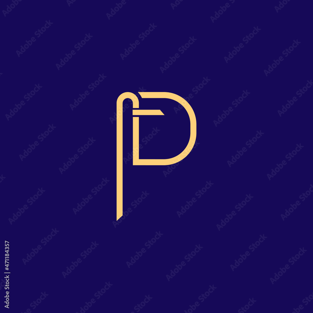 Special Unique Initial P logo and PP logo design. P Letter Minimal ...
