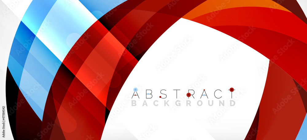 Geometric abstract background. Circle created with overlapping color ...
