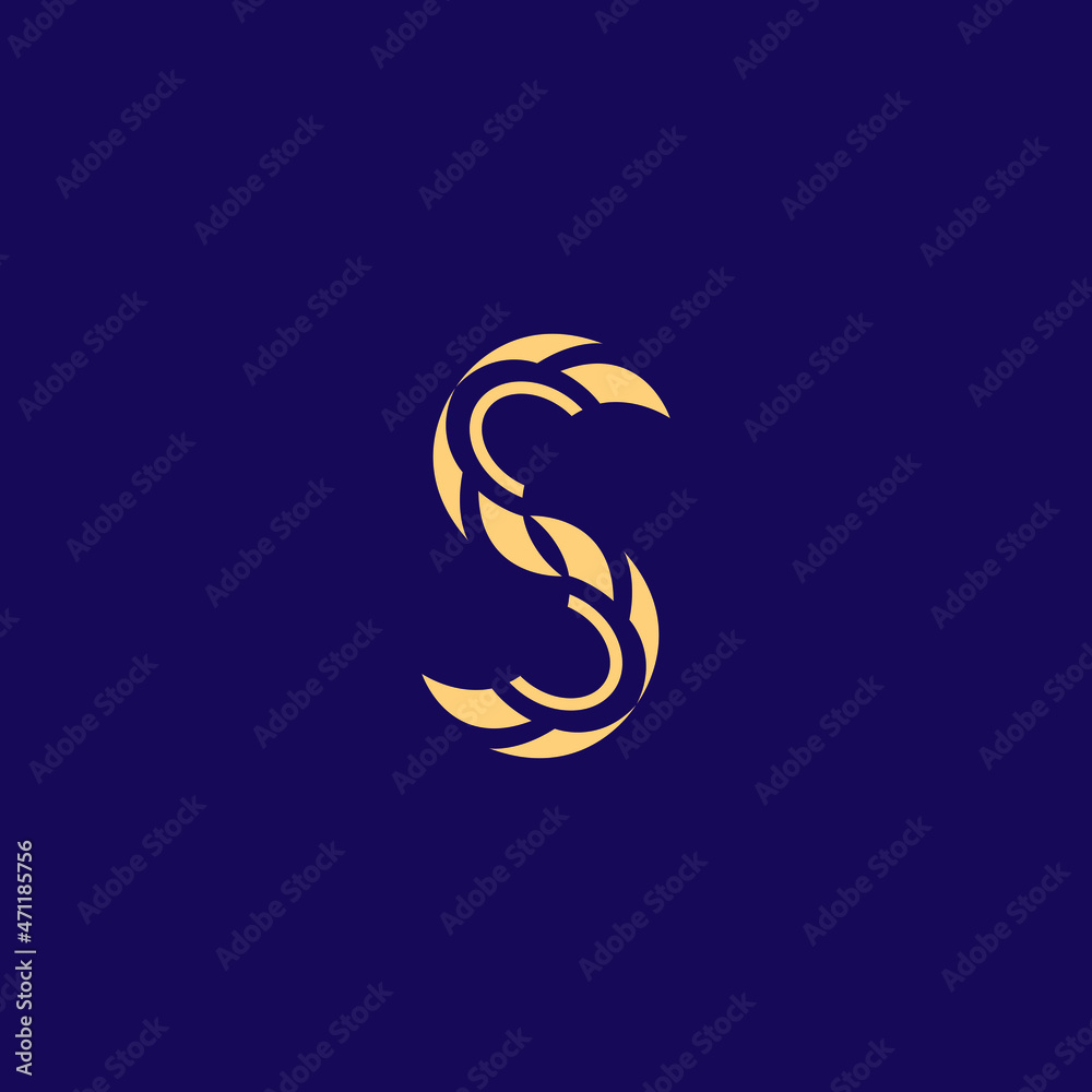 Special Unique Initial S logo and SS logo design. S Letter Minimal ...