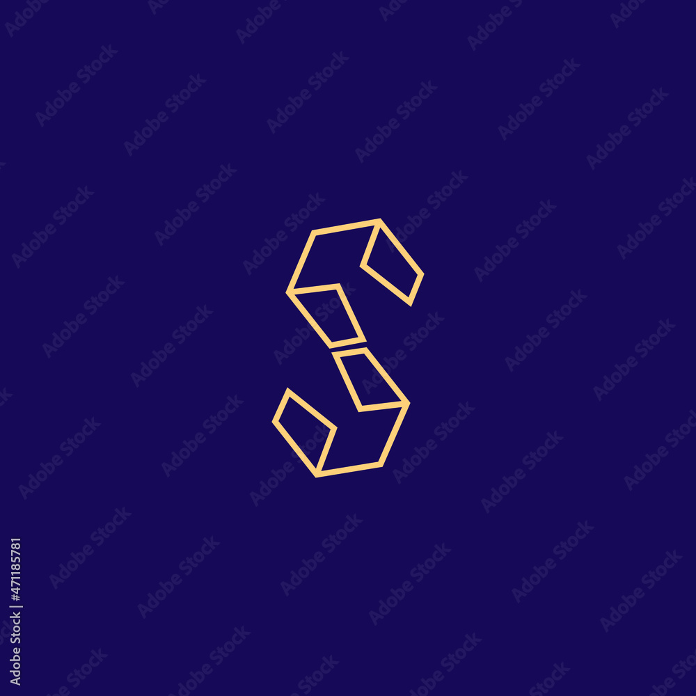 Special Unique Initial S logo and SS logo design. S Letter Minimal ...
