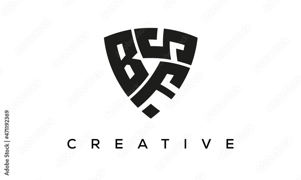 BFS letters logo, security Shield logo vector Stock Vector | Adobe Stock