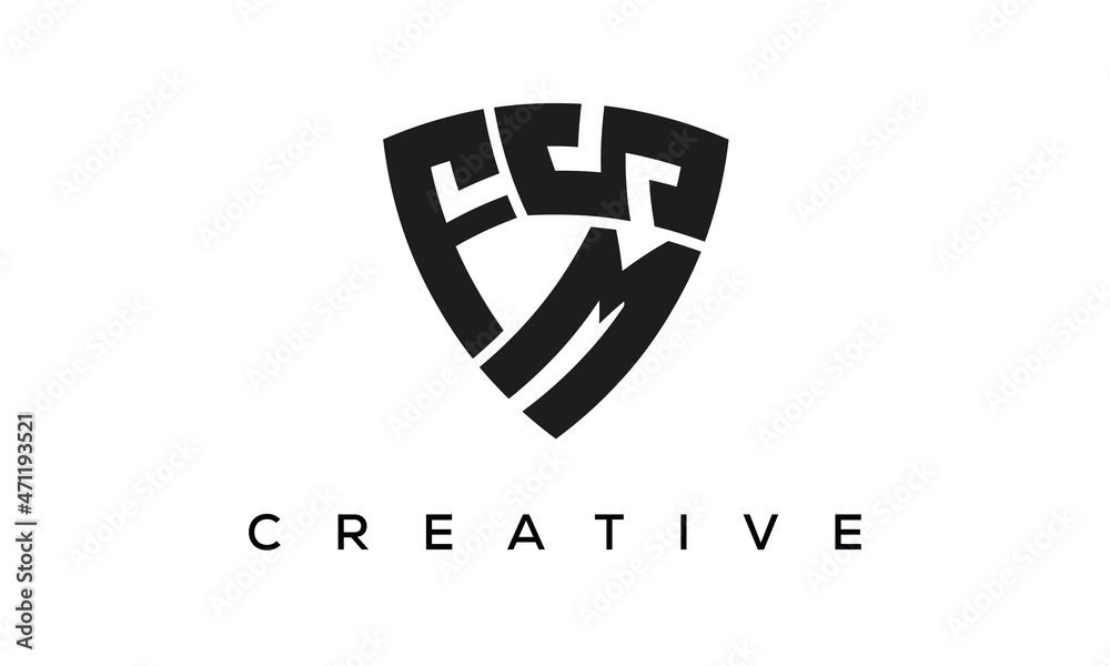 FMS letters logo, security Shield logo vector Stock Vector | Adobe Stock