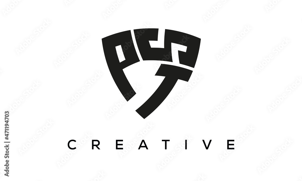 PTS letters logo, security Shield logo vector Stock Vector | Adobe Stock