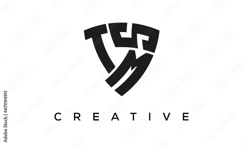 TMS letters logo, security Shield logo vector Stock Vector | Adobe Stock