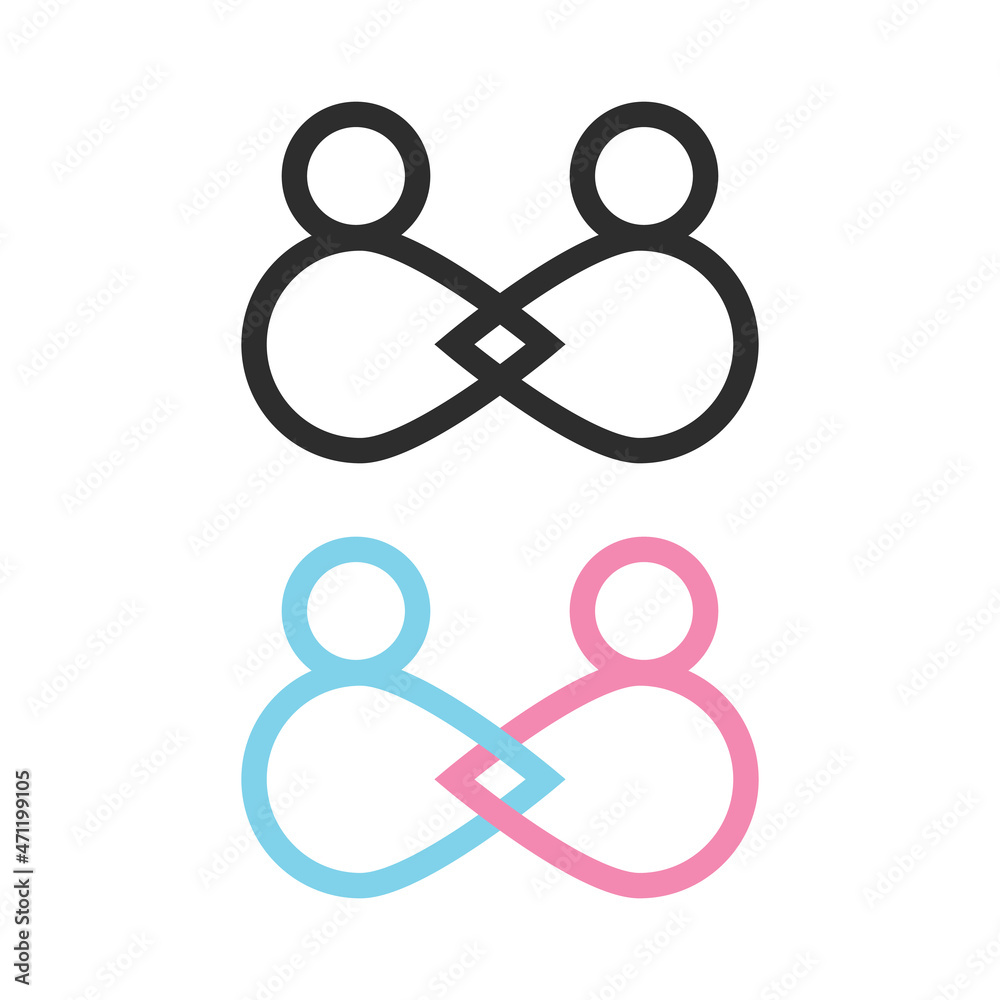 Gender symbols. Male and female color icon. Vector illustration flat ...