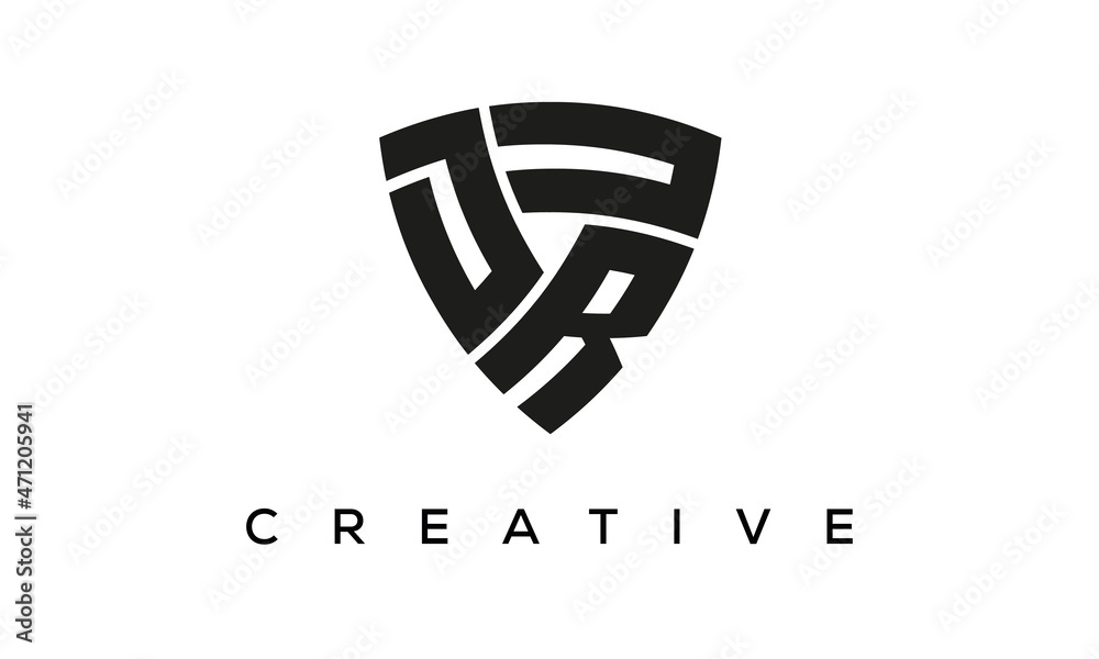 DRU letters logo, security Shield logo vector Stock Vector | Adobe Stock