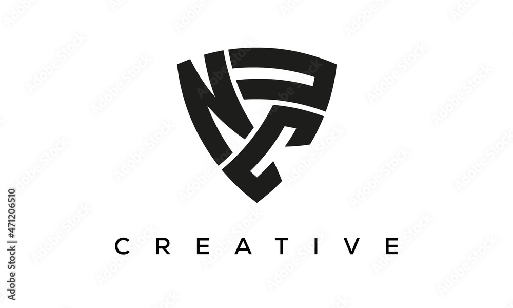 NCU letters logo, security Shield logo vector Stock Vector | Adobe Stock