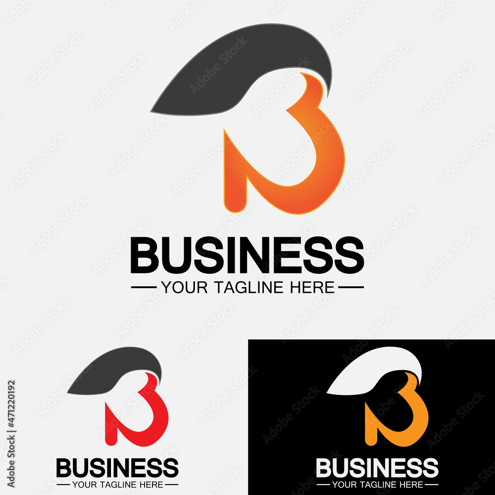 Abstract letter b logo vector. B logo symbol icon design template ...