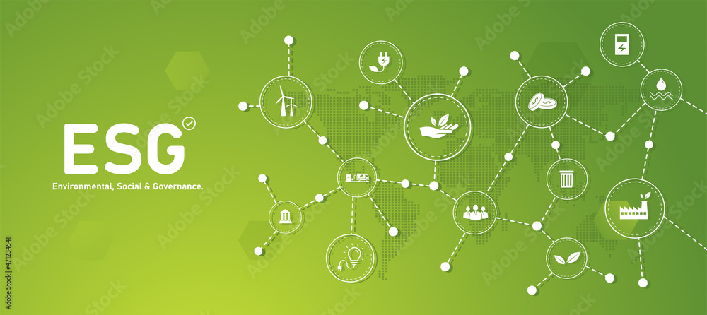 Vecteur Stock Sustainable Business Or Green Business Vector