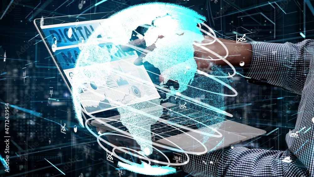 Digital Marketing Technology Solution for Online Business conceptual ...