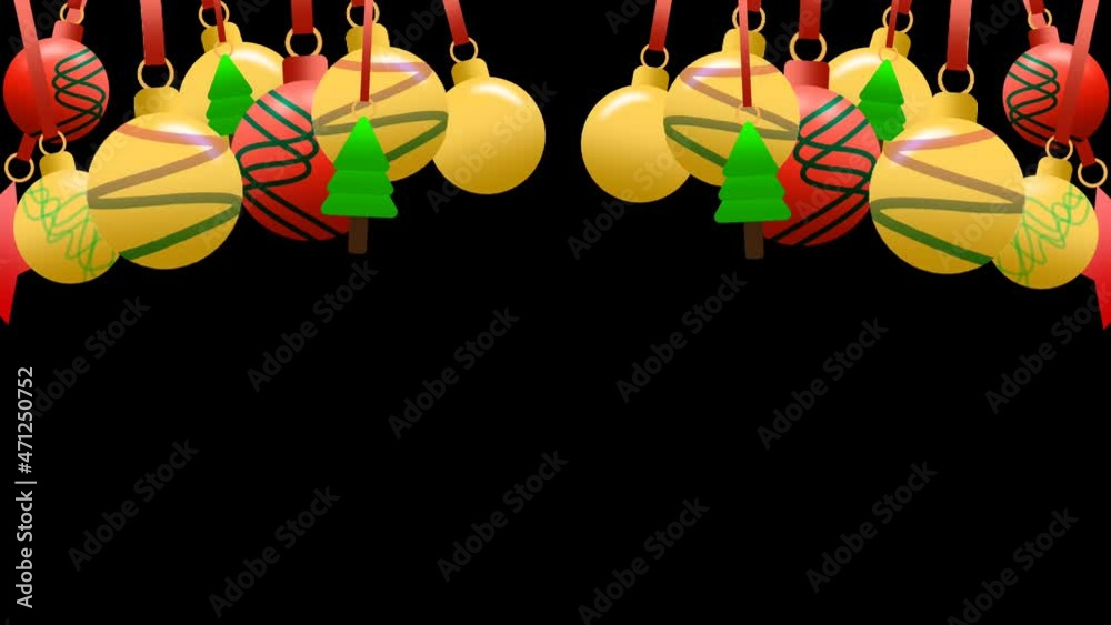 Jingle bells in different colour with swinging effect isolated on black ...