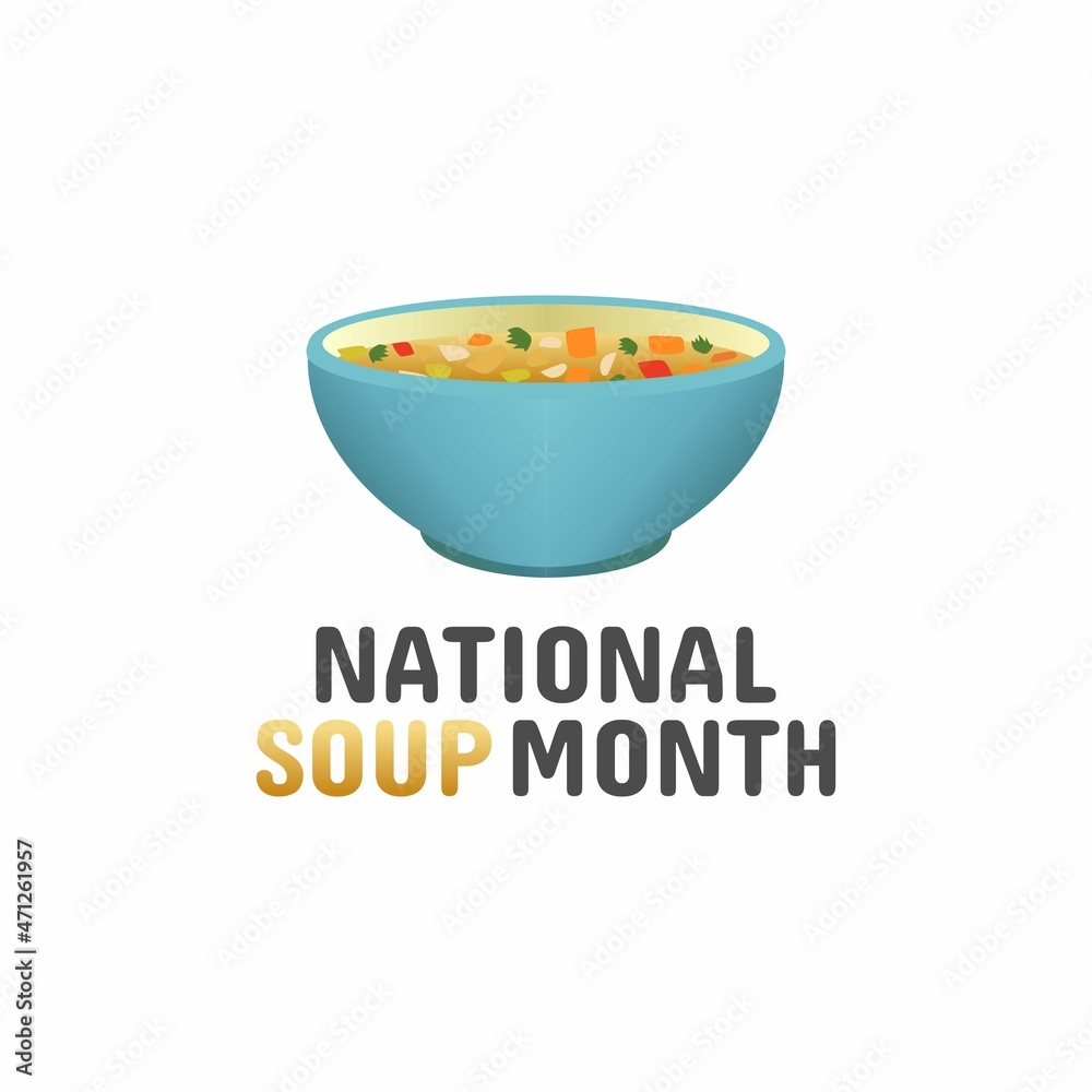 vector graphic of national soup month good for national soup month ...