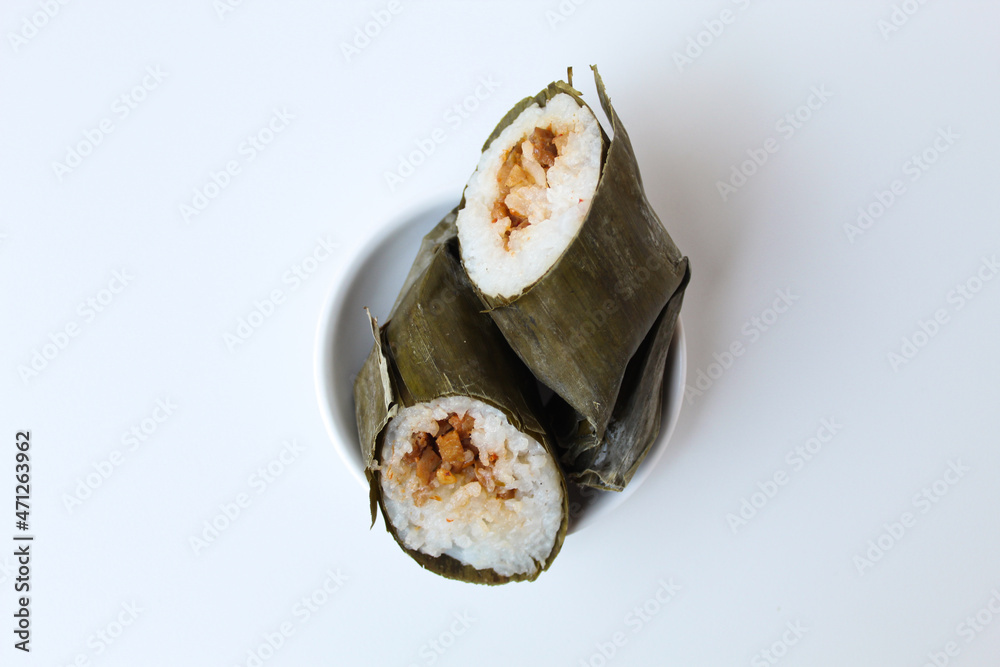Arem-arem is a traditional snack from Indonesia. Made from sticky rice ...