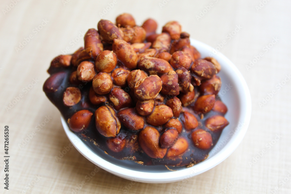 Gula kacang, is a traditional snack from Indonesia, made from roasted ...