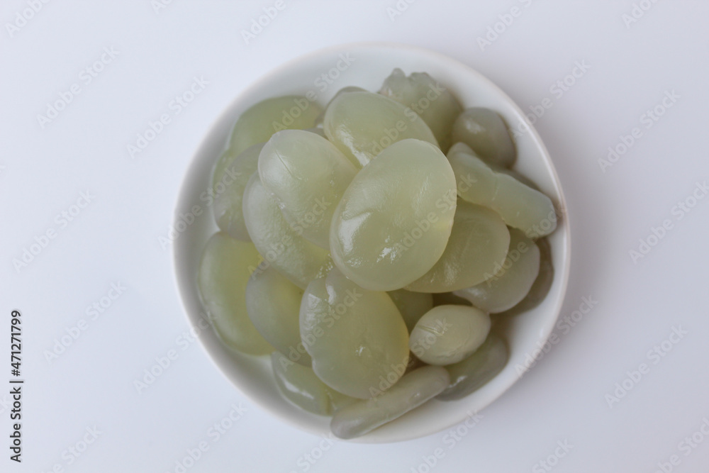 Kolang-kaling, is processed immature fruits of Arenga pinnata tree ...