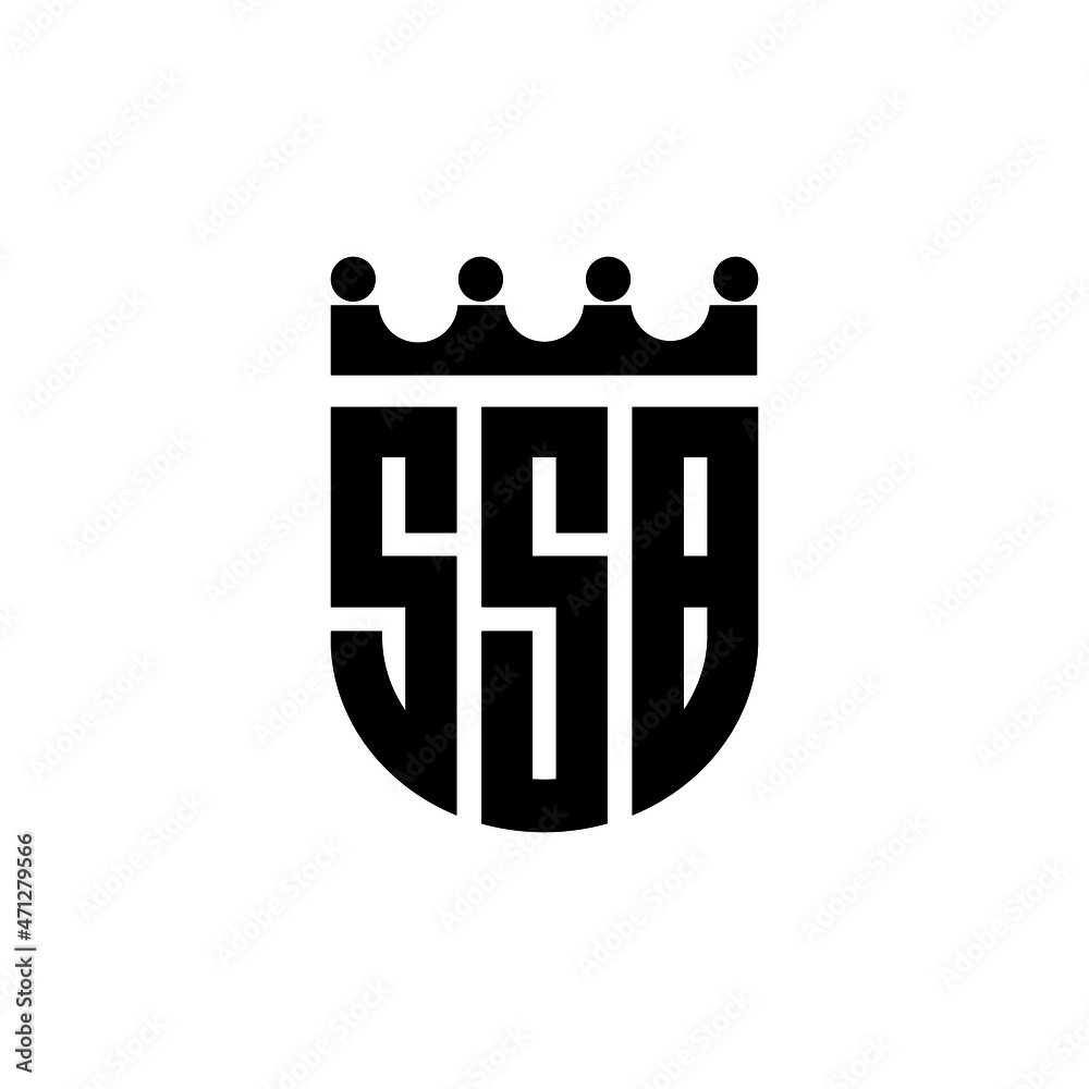 SSB letter logo design with white background in illustrator, vector ...