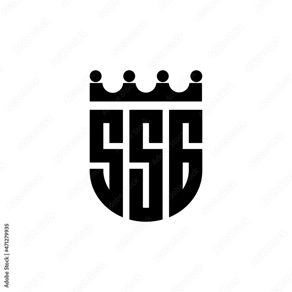 SSG letter logo design with white background in illustrator, vector ...