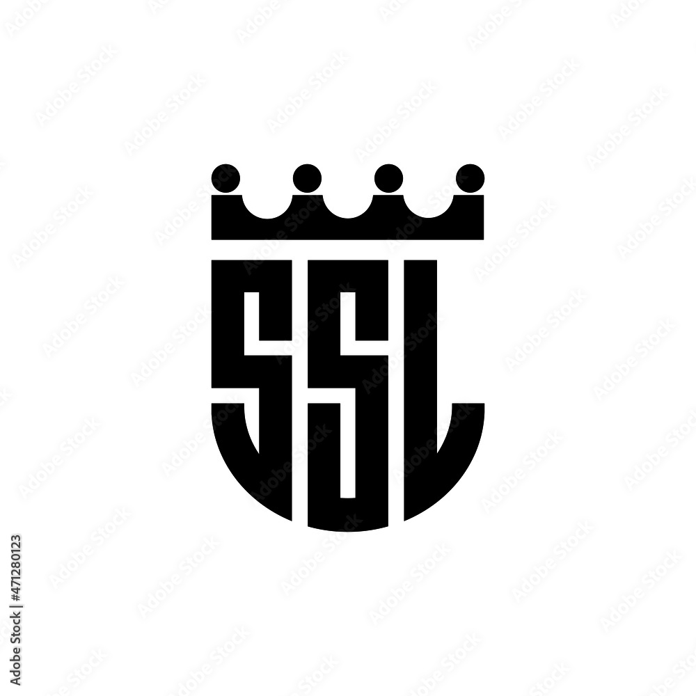SSL letter logo design with white background in illustrator, vector ...