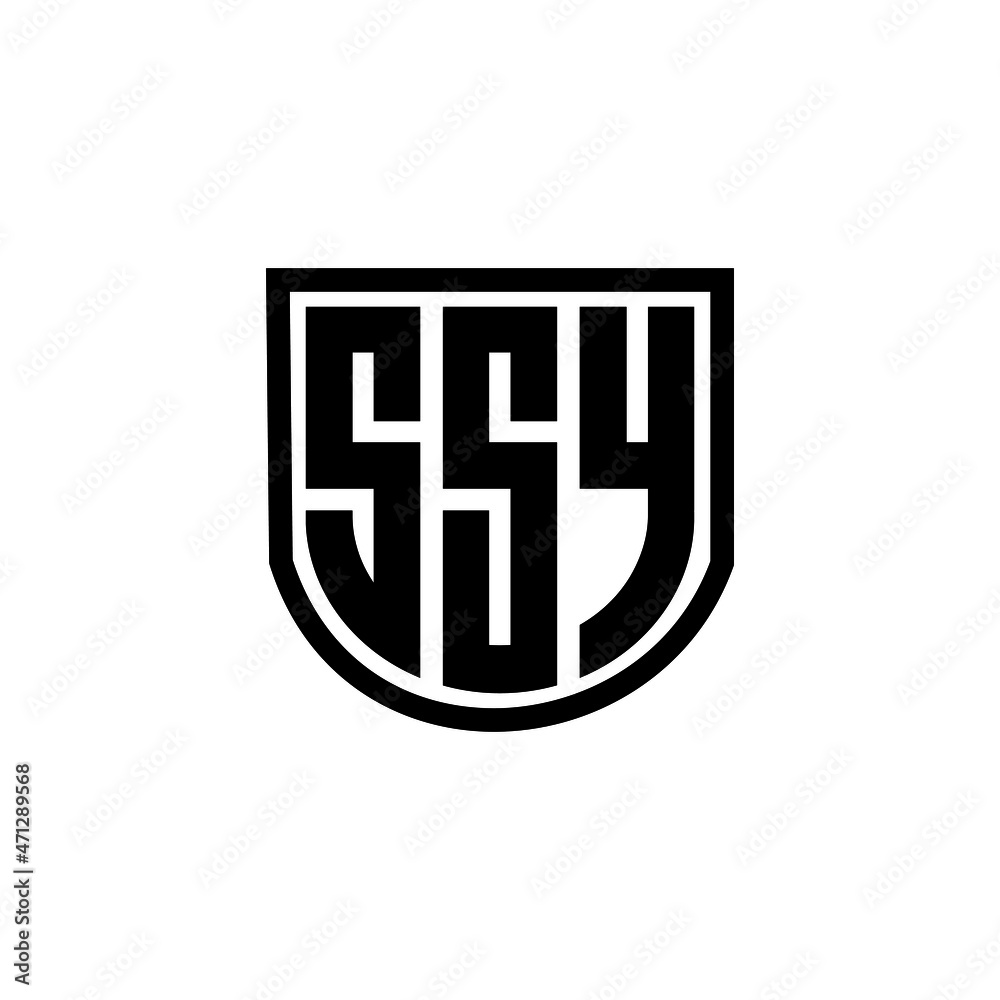 SSY letter logo design with white background in illustrator, vector ...