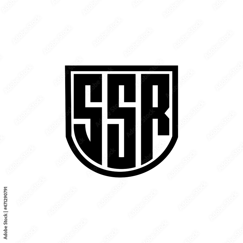 SSR letter logo design with white background in illustrator, vector ...