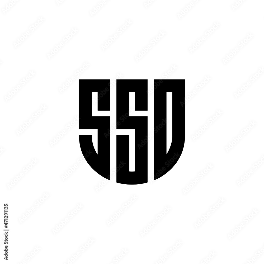 Vecteur Stock SSO letter logo design with white background in ...