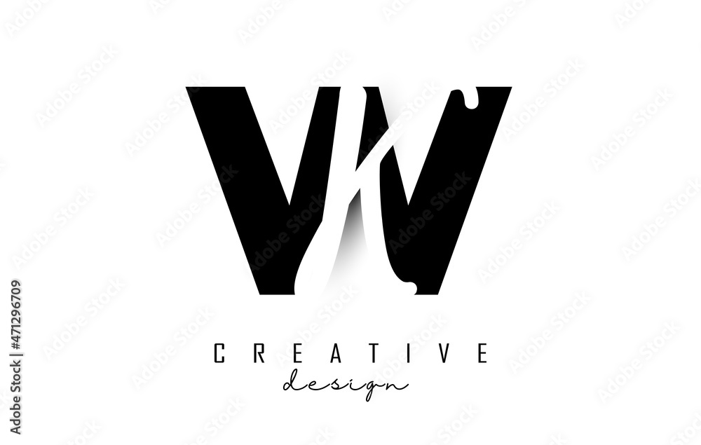Letters Wk logo with a minimalist design. Letters W and K with ...