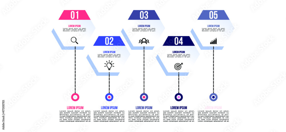 Graphical colorful schemes infographic, rising and falling with ...
