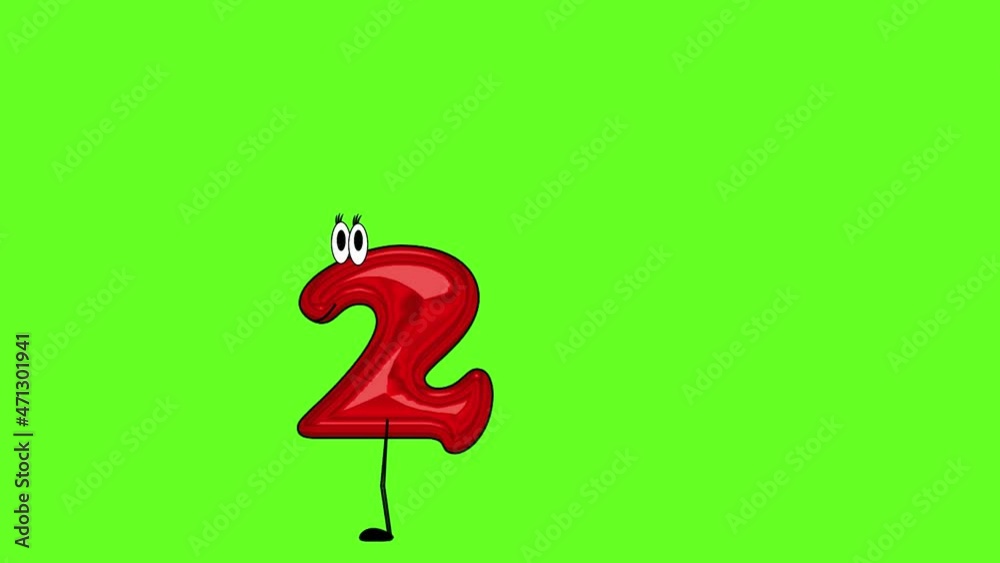 Twenty years, Cheerful numbers, 2D-Animation, Birthday, chroma key ...